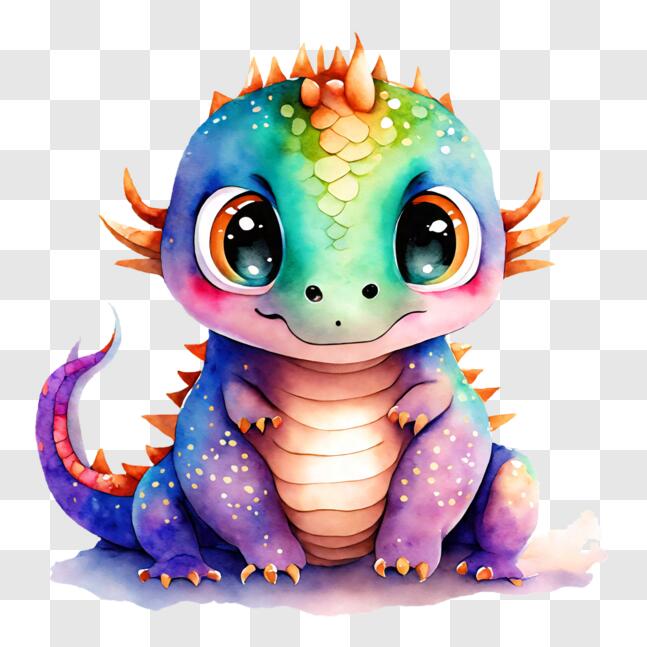 Download Colorful Dragon - Cute and Adorable PNGs Online - Creative Fabrica