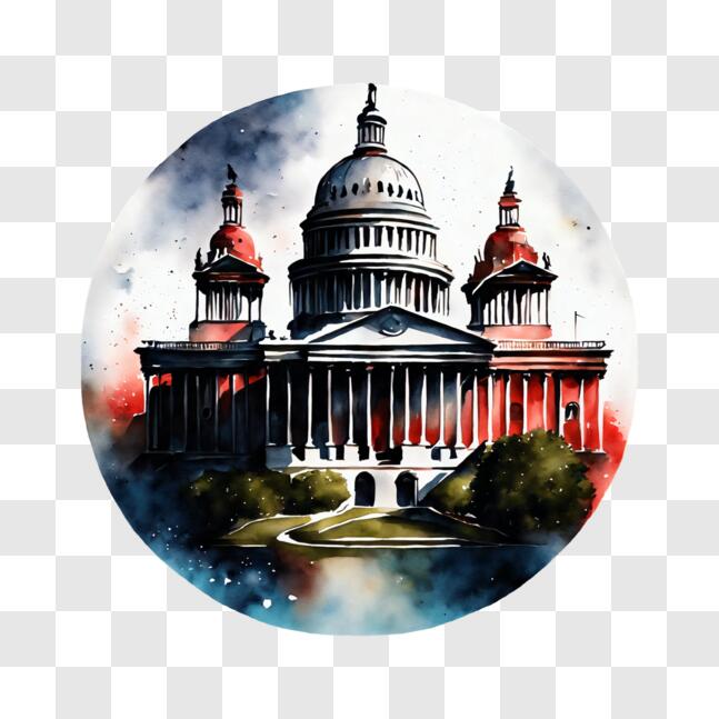 Download United States Capitol Building in Washington, D.C. Watercolor ...