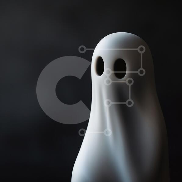 Sinister and Mysterious White Ghost Figurine stock photo | Creative Fabrica