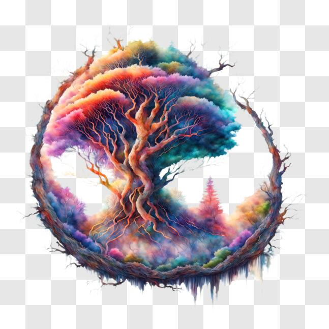 Download Colorful Octagon Tree - Symbol of Life and Connection PNGs ...