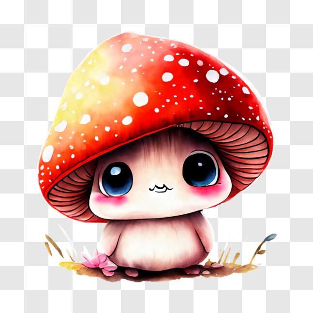 Download Cute Mushroom-shaped Creature Illustration PNGs Online ...