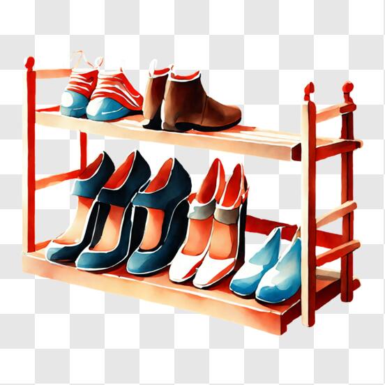 Download Organize Your Shoes with a Stylish Shoe Rack PNG Online ...