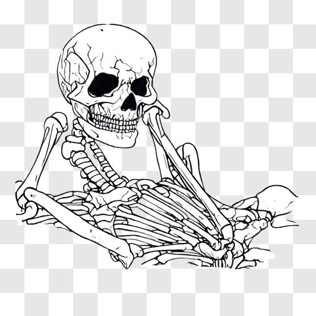 Download Skeleton lying down - Educational image PNGs Online - Creative ...