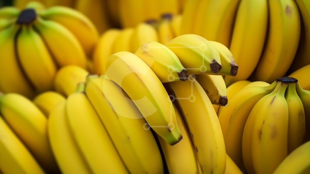 Bunch of Bananas Stacked Together stock photo | Creative Fabrica