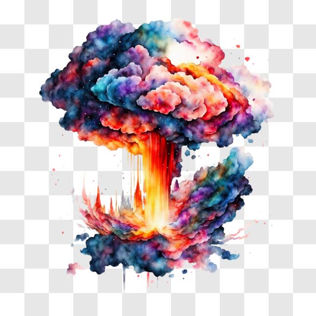 Download Colorful Explosion Illustration with Smoke PNGs Online ...