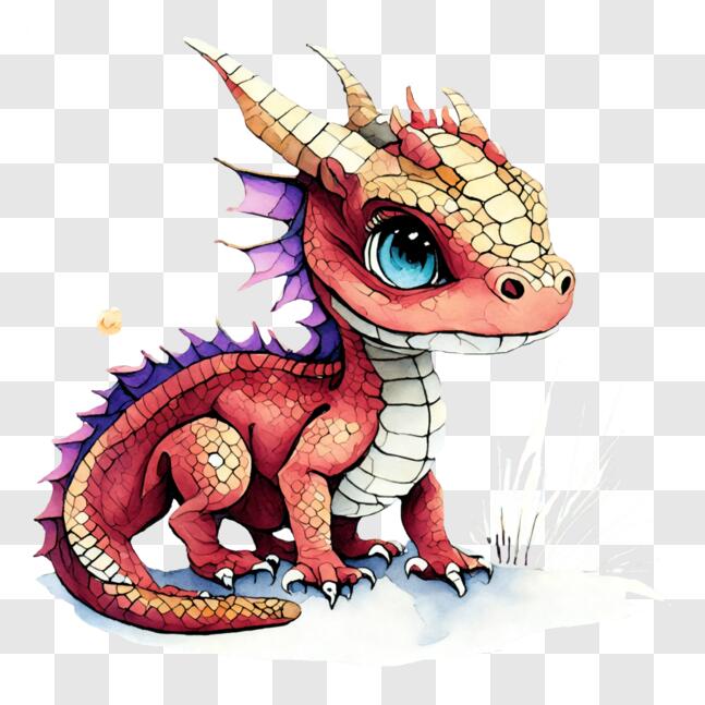 Download Small Red Dragon Artwork PNGs Online - Creative Fabrica