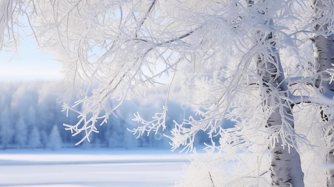Winter Wonderland: Snow-covered Forest Landscape stock photo | Creative ...