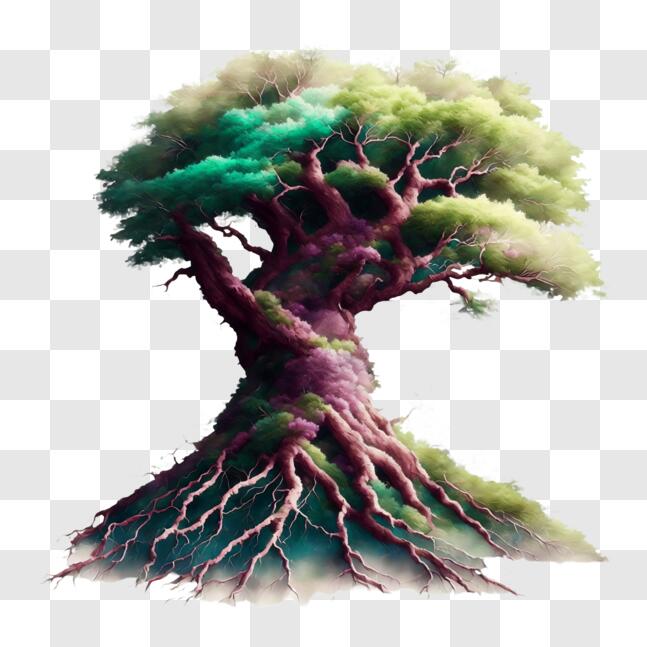 Download Fantasy Tree with Roots PNGs Online - Creative Fabrica