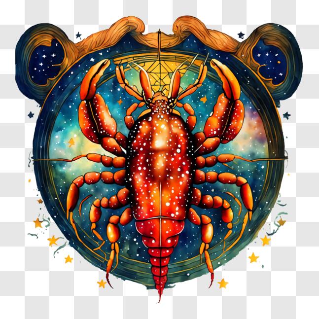Download Scorpio Zodiac Sign in Ornate Frame with Stars and Planets ...