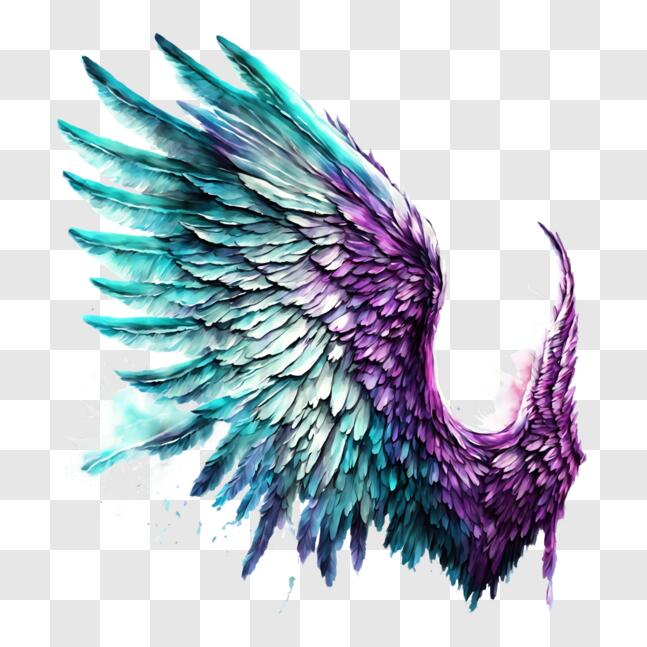 Download Abstract Bird's Wing Artwork with Water Splashes PNGs Online ...