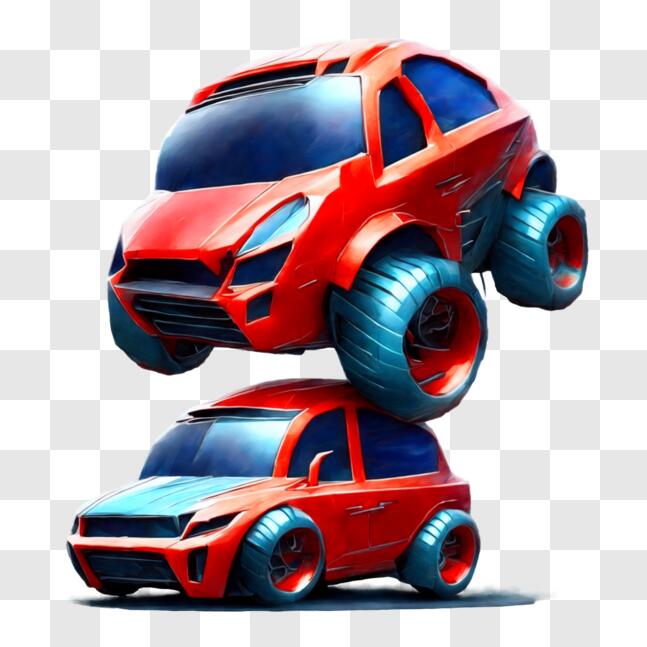 Download Stacked Red Toy Cars PNGs Online - Creative Fabrica