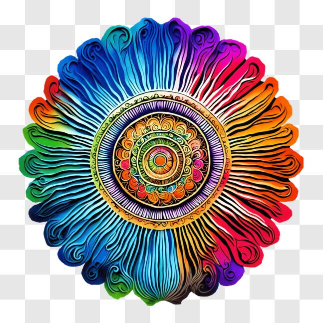 Download Colorful Flower in Abstract Art PNGs Online - Creative Fabrica