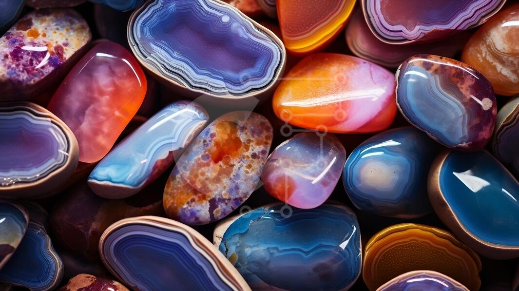 Close-up View of Multicolored Rocks or Gemstones stock photo | Creative ...