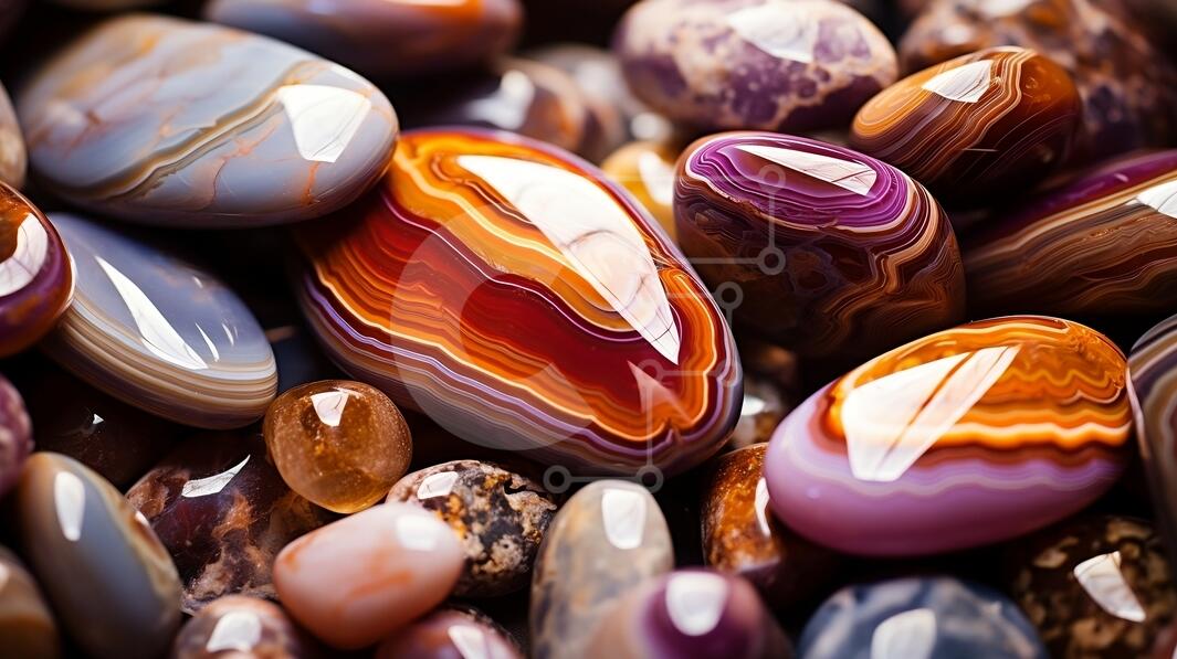 Vibrant Multicolored Rocks with Glossy Finish stock photo | Creative ...