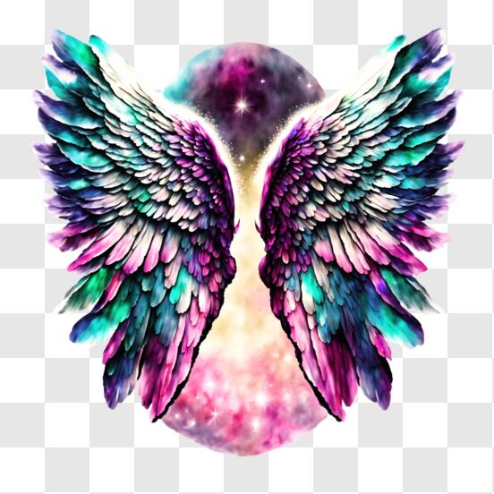 Download Pink and Purple Angel Wings PNGs Online - Creative Fabrica