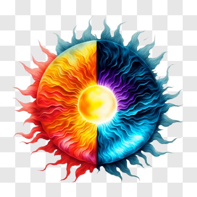 Descarga Ilustración de ojo de sol colorido para representación ...