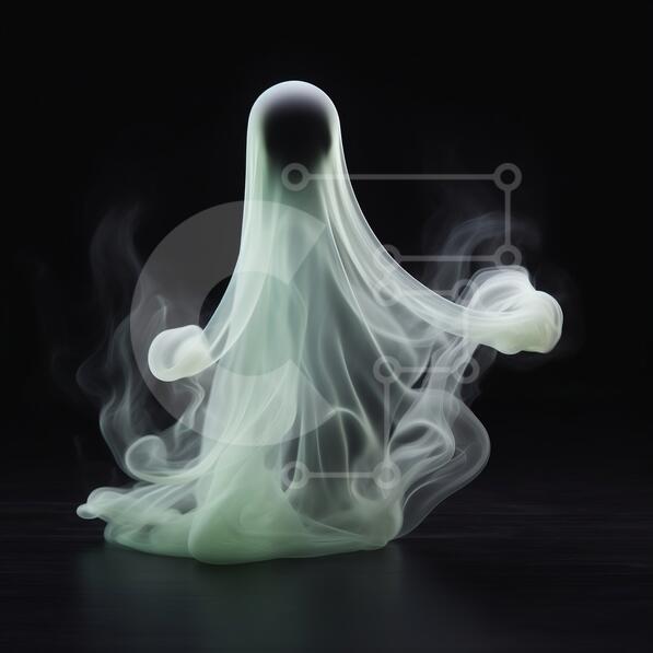 Mysterious Ghost Figure Floating in the Air stock photo | Creative Fabrica