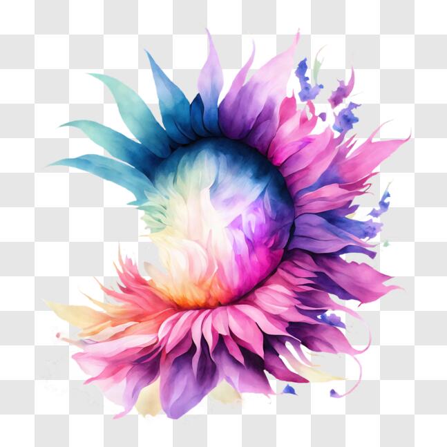 Download Colorful Abstract Flower Wall Art PNGs Online - Creative Fabrica
