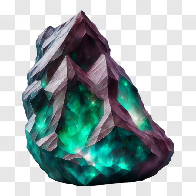 Download 3D Model of a Green and Purple Geode PNGs Online - Creative ...