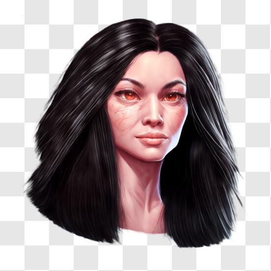 Longs Cheveux Noirs PNG - Téléchargez des Images Longs Cheveux Noirs ...