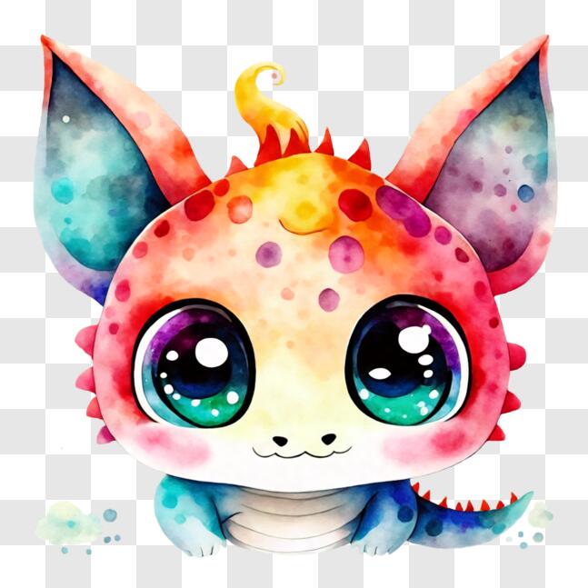 Download Cute Little Dragon Sitting on Clouds PNGs Online - Creative ...
