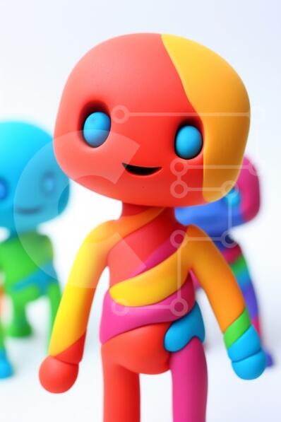 Group of Colorful Toy Figures stock photo | Creative Fabrica