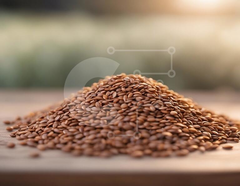 Close-up of Brown Seeds on Wooden Surface stock photo | Creative Fabrica