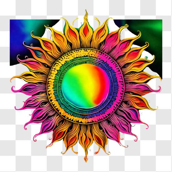 Download Bright and Colorful Sun Art PNGs Online - Creative Fabrica