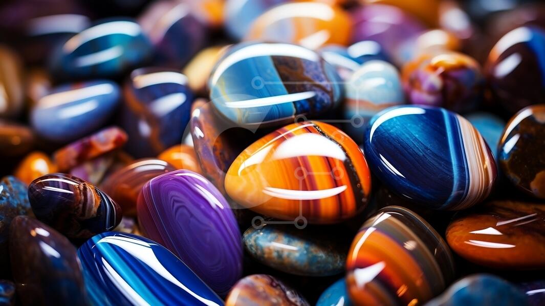 Multicolored Gemstones Close-up View stock photo | Creative Fabrica