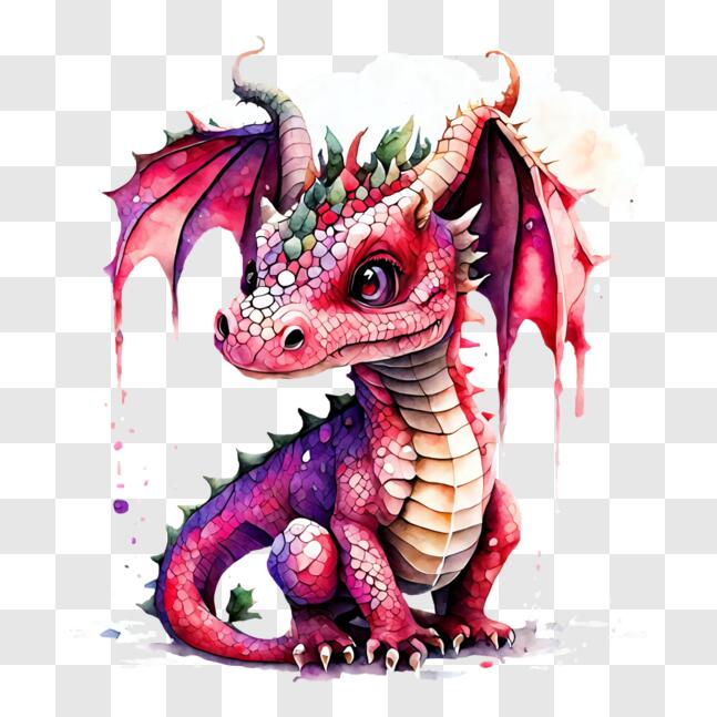 Download Colorful Dragon with Dripping Paint on Abstract Background ...