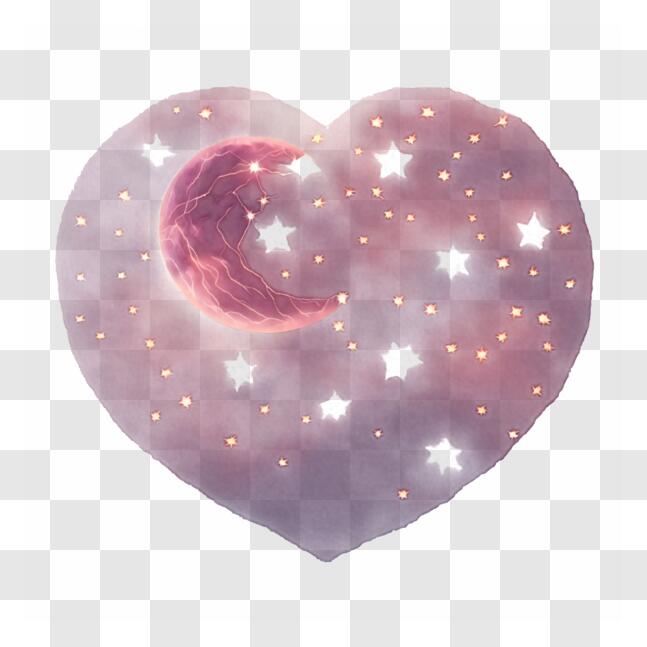 Download Celestial Heart with Stars and Planets PNGs Online - Creative ...