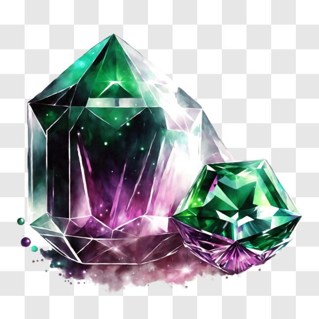 Download Groene en paarse edelstenen op zwarte achtergrond PNGs online ...