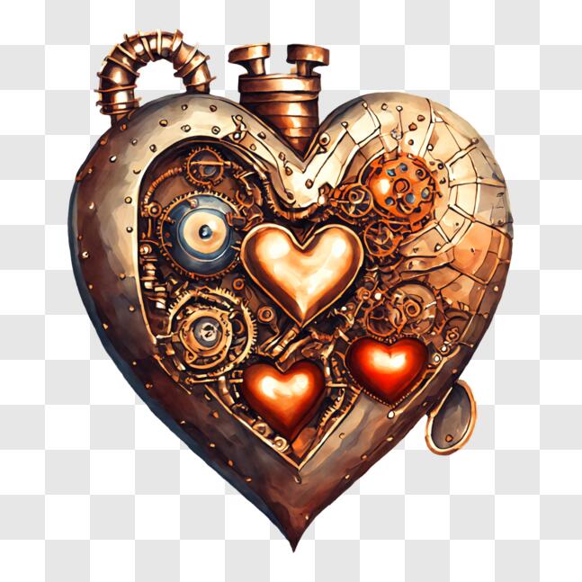 Download Heart-shaped Metal Gear Object PNGs Online - Creative Fabrica