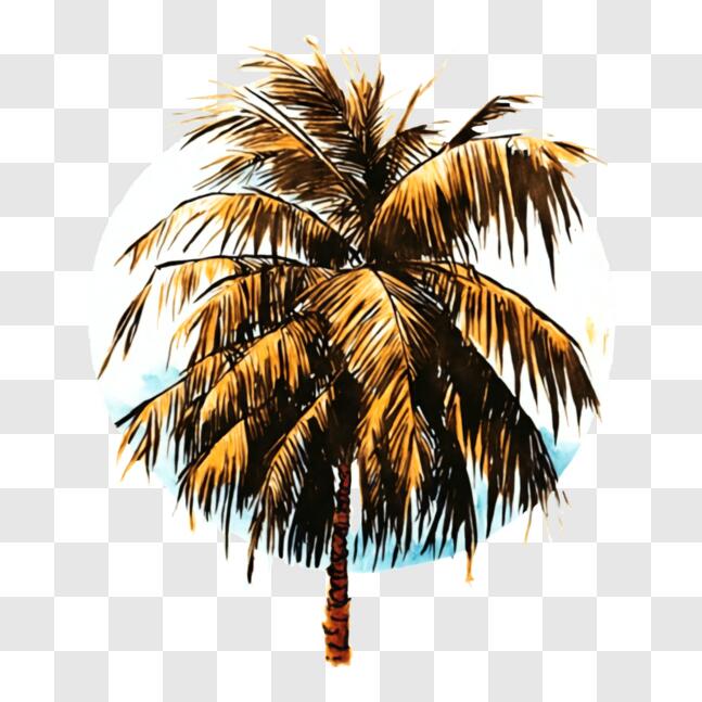 Download Upside-Down Palm Tree Shaped Like a Full Moon PNGs Online ...