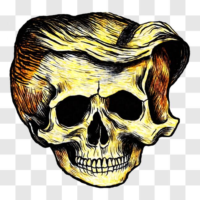 Download Skull with Donald Trump's Hairstyle - Political Art PNGs ...