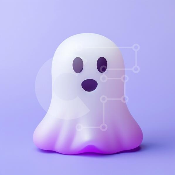 Glowing Ghost Light Bulb Decoration for Halloween stock photo ...