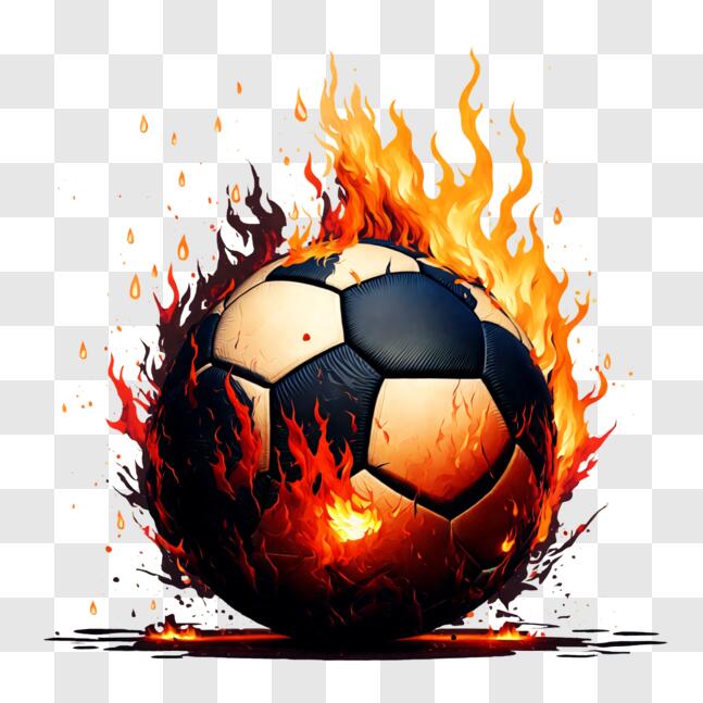 Download Flaming Soccer Ball - Advertisement for the Sport of Soccer ...