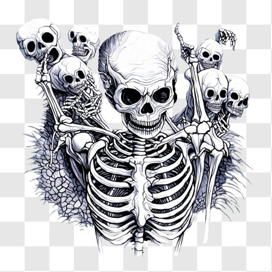 Download Skeleton Doing Handstand Pose PNGs Online - Creative Fabrica