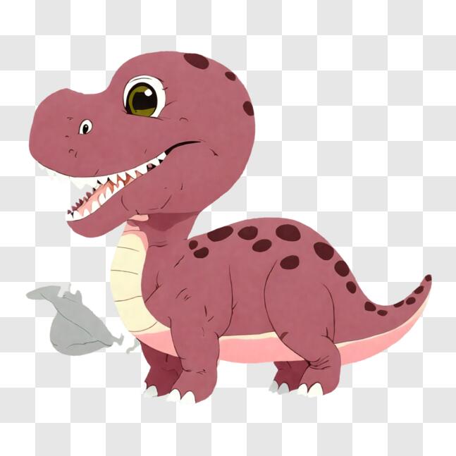 Download Small Pink T-Rex Dinosaur Holding an Object PNGs Online ...