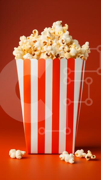 Popcorn Bucket with Fresh Popcorn Kernels stock photo | Creative Fabrica