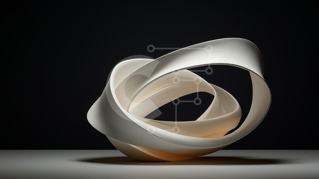 Twisted Abstract Sculpture stock photo | Creative Fabrica
