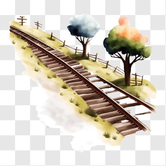 Rail Road Track PNG - Download Free & Premium Transparent Rail Road ...