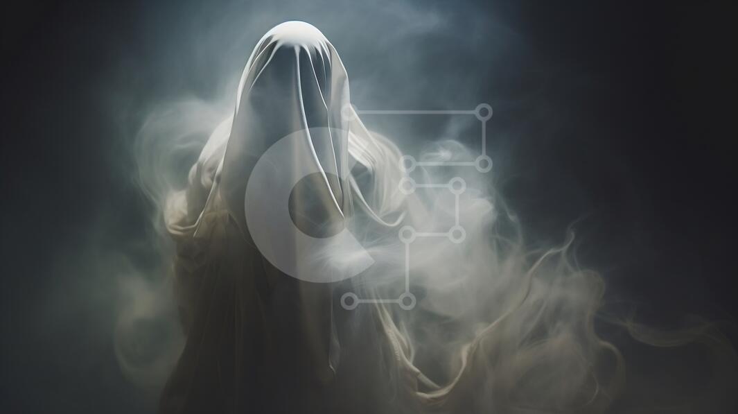Haunted Ghostly Figure in the Dark stock photo | Creative Fabrica