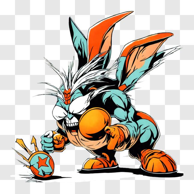 Download Cartoon Character Holding Ball with Wings Shooting Lasers PNGs ...