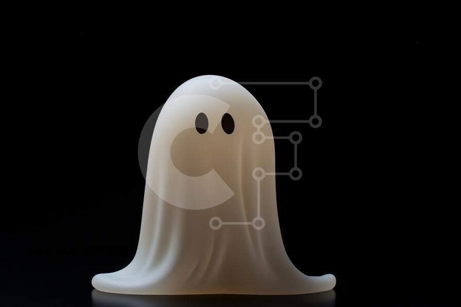 Ghost-shaped Light Bulb with On/Off Switch stock photo | Creative Fabrica