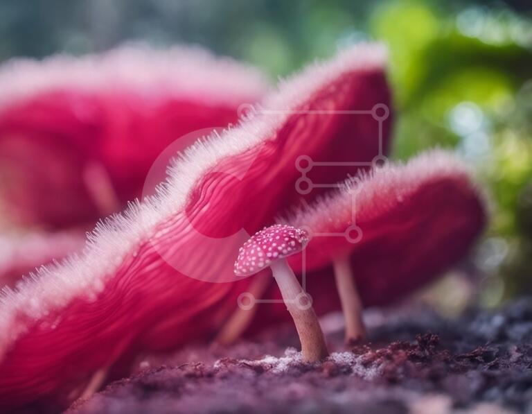 Close-up of Pink Mushrooms stock photo | Creative Fabrica