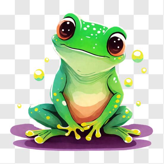 Download Adorable Green Frog for Advertisement or Promotional Material ...