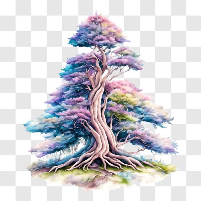 Download Colorful Tree with Roots and Branches PNGs Online - Creative ...