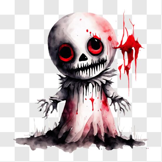 Download Spooky Skeleton Dolls with Blood on Face and Skulls in ...
