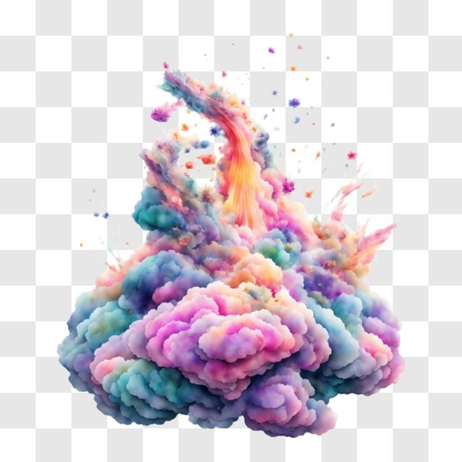 Baixe Arte de Fumaça Colorida Flutuando no Ar PNGs - Creative Fabrica